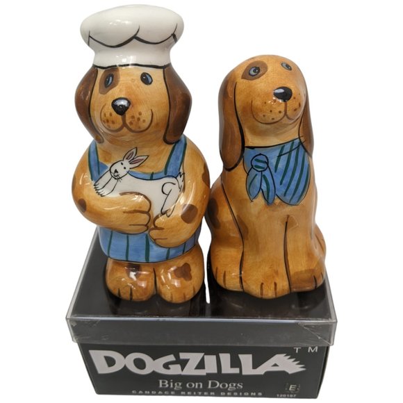Candace Reiter | Dining | Dogzilla Dogs Salt Pepper Shaker Set Chef ...